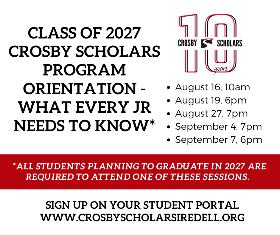 Events for April 2026 – Crosby Scholars Iredell